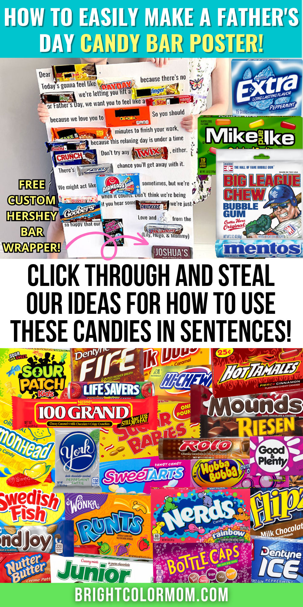 How to Make a Father’s Day Candy Bar Poster ALL Dads Love