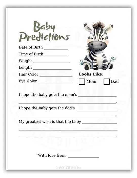 Free Printable Jungle Safari Baby Shower Games (More Available!)